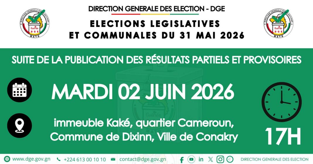 Élections législatives et communales du 31 mai 2026 : la DGE poursuit ...